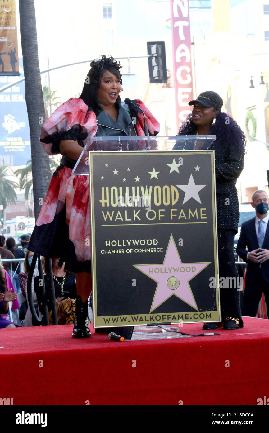 Los Angeles, CA. 8th Nov, 2021. Lizzo, Missy Elliott at a public ...
