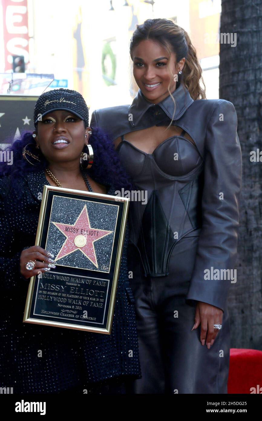 Los Angeles, CA. 8th Nov, 2021. Missy Elliott, CIara at a public ...
