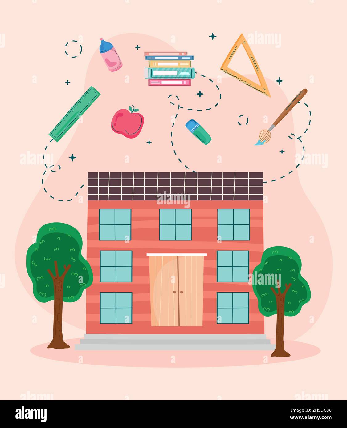 school building and supplies Stock Vector Image & Art - Alamy