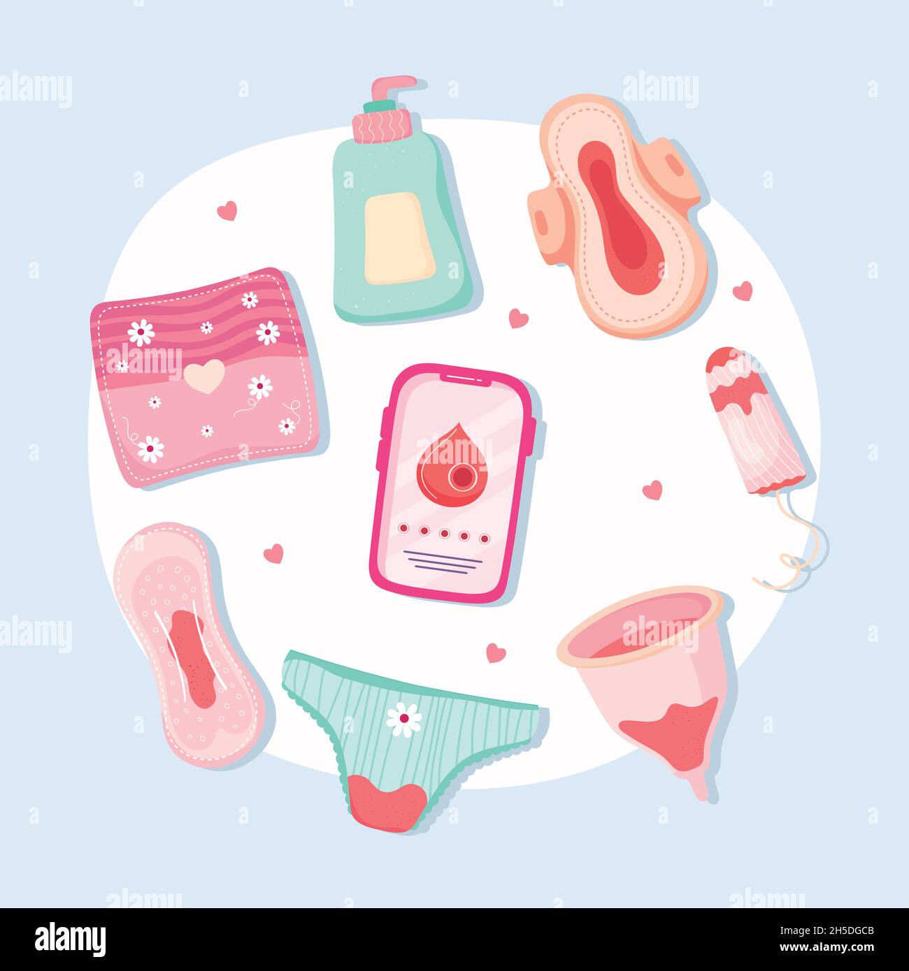 eight menstruation period icons Stock Vector Image & Art - Alamy