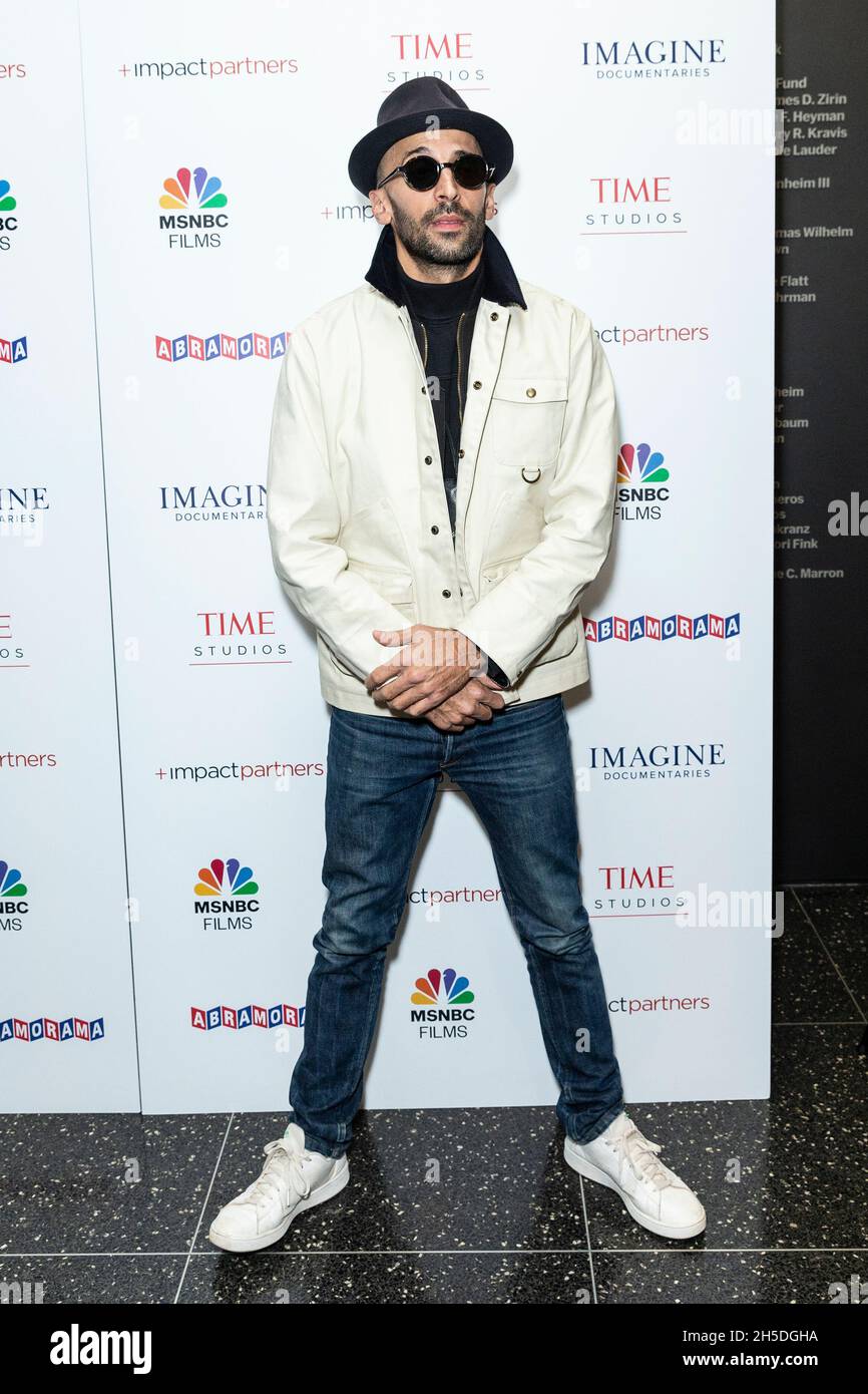 Rapper JR attends special screening of Paper & Glue at MoMA in New York ...
