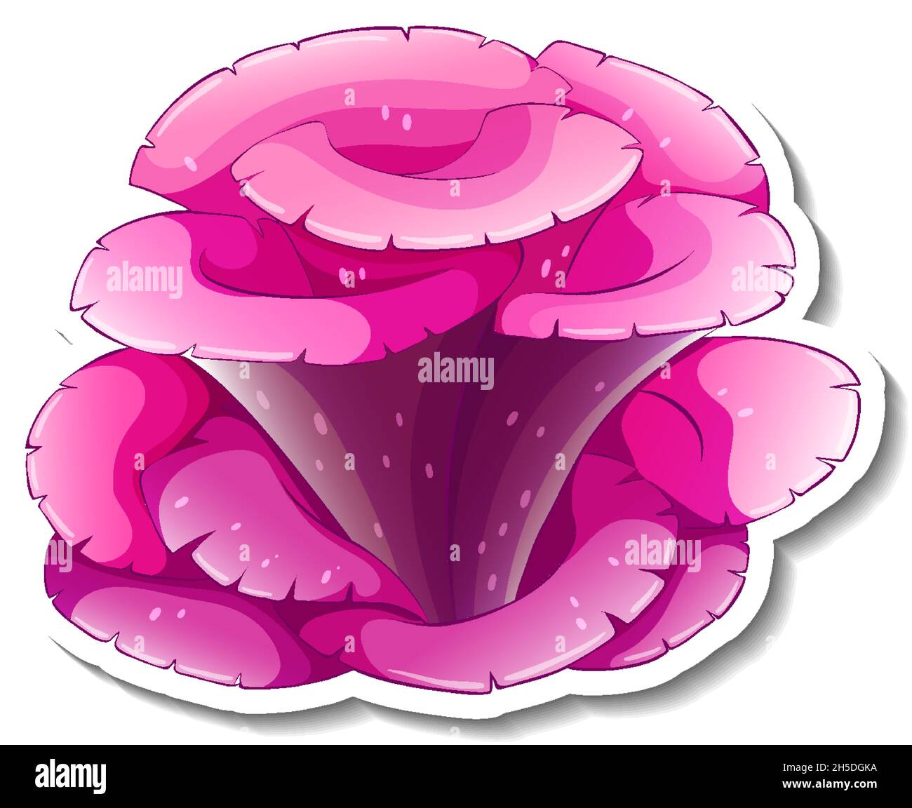 A sticker template with Coral sea element isolated illustration Stock ...