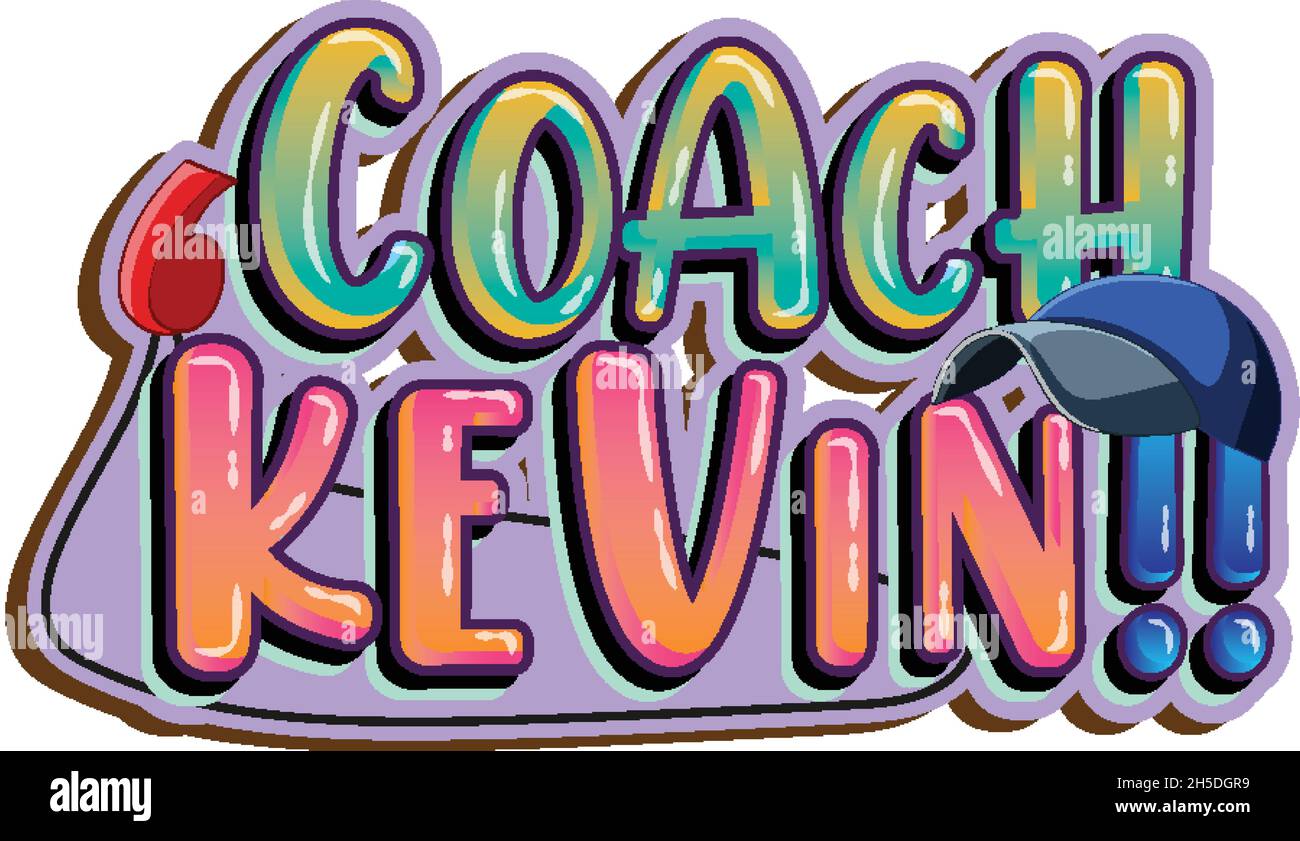 Coach Kevin logo text design illustration Stock Vector Image & Art - Alamy
