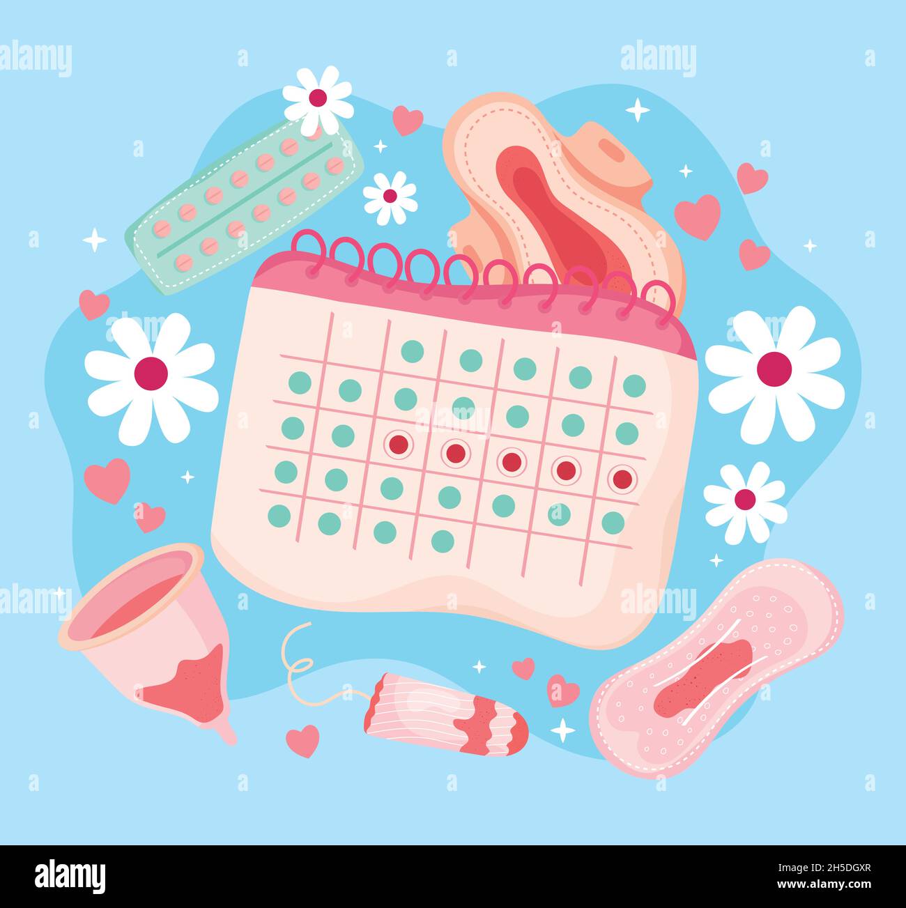 six menstruation period icons Stock Vector Image & Art - Alamy