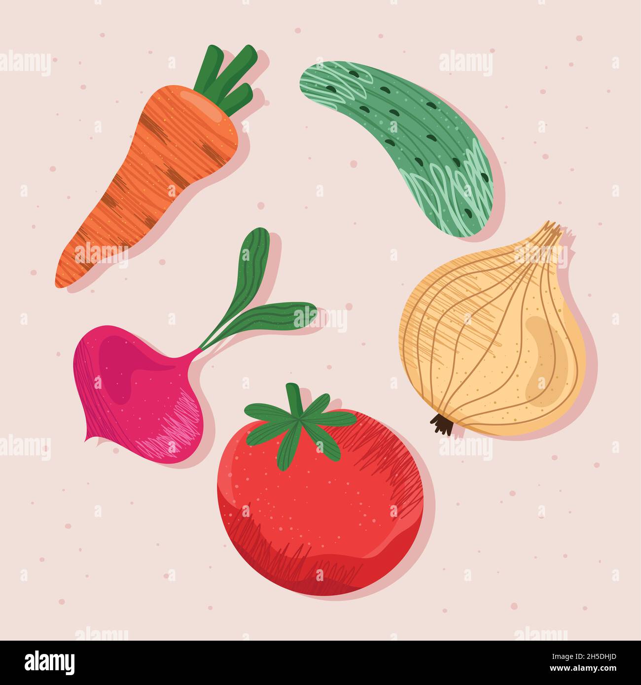 five fresh vegetables icons Stock Vector Image & Art - Alamy