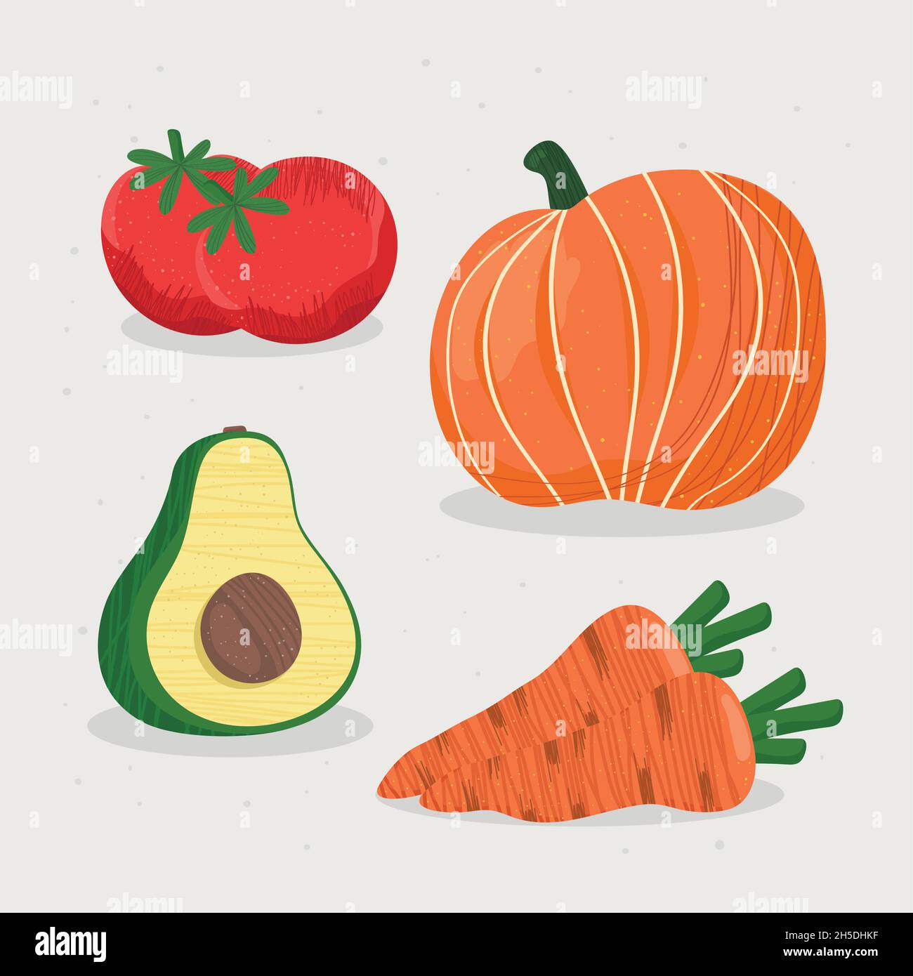 four fresh vegetables icons Stock Vector Image & Art - Alamy