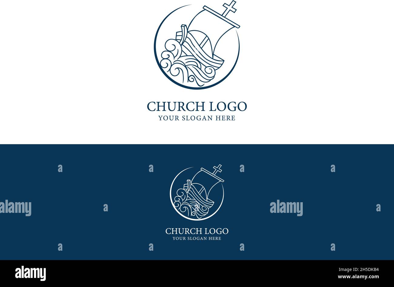 Church logo christian symbols hi-res stock photography and images - Alamy