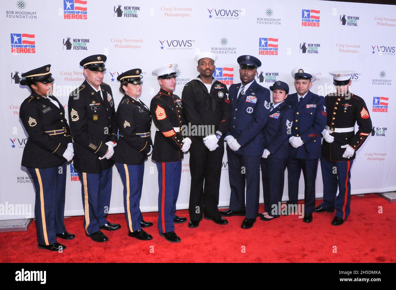 Joint Service Color Guard attend the 15th Annual Stand Up for Heroes in ...