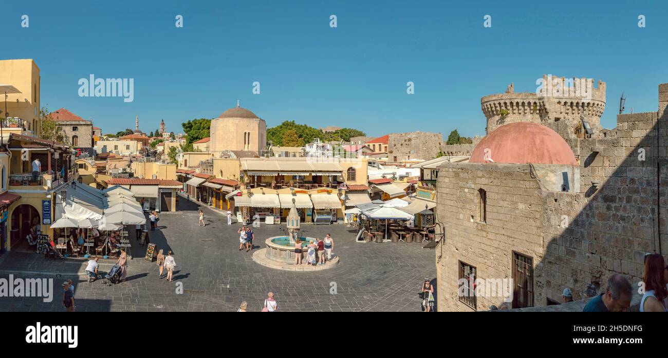 Hippocrates Square *** Local Caption *** Rhodes city, Rhodos, Rhodes ...
