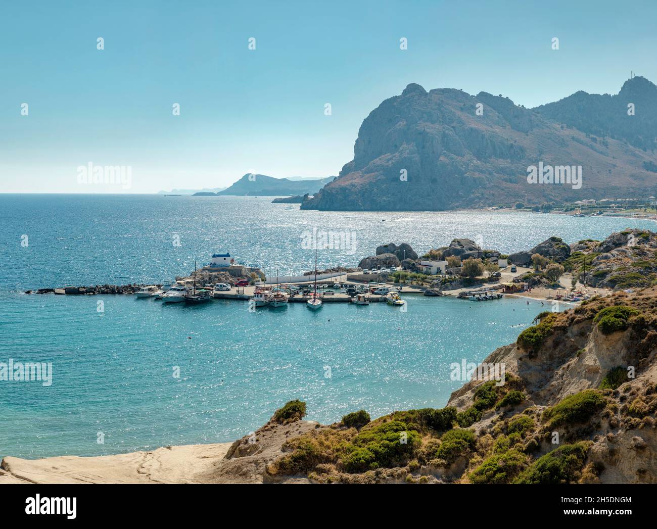 Kolymbia port and beach *** Local Caption *** Kolymbia, Rhodos, Rhodes ...