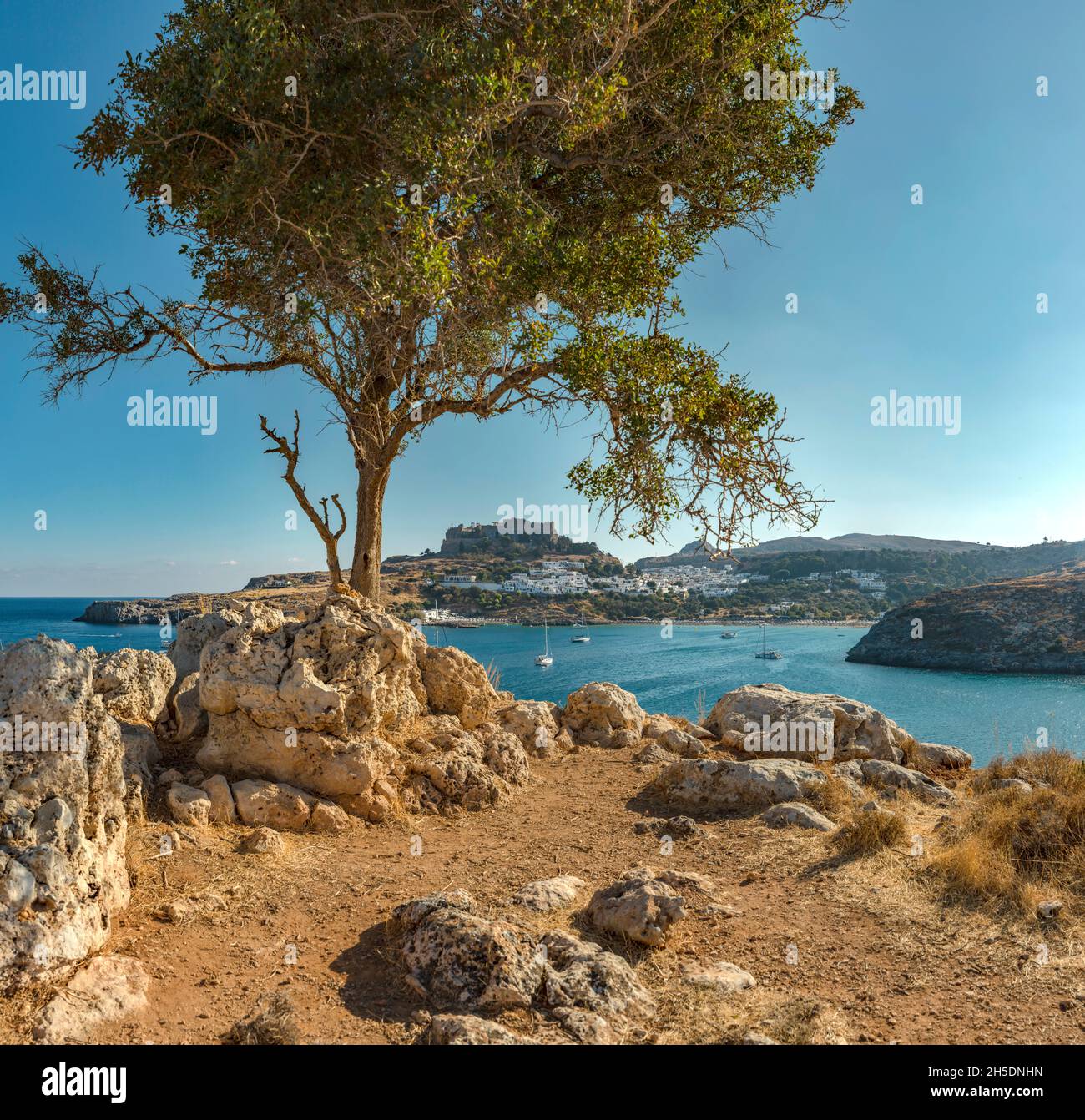 Lindos Bay *** Local Caption *** Lindos, Rhodos, Rhodes, Greece ...