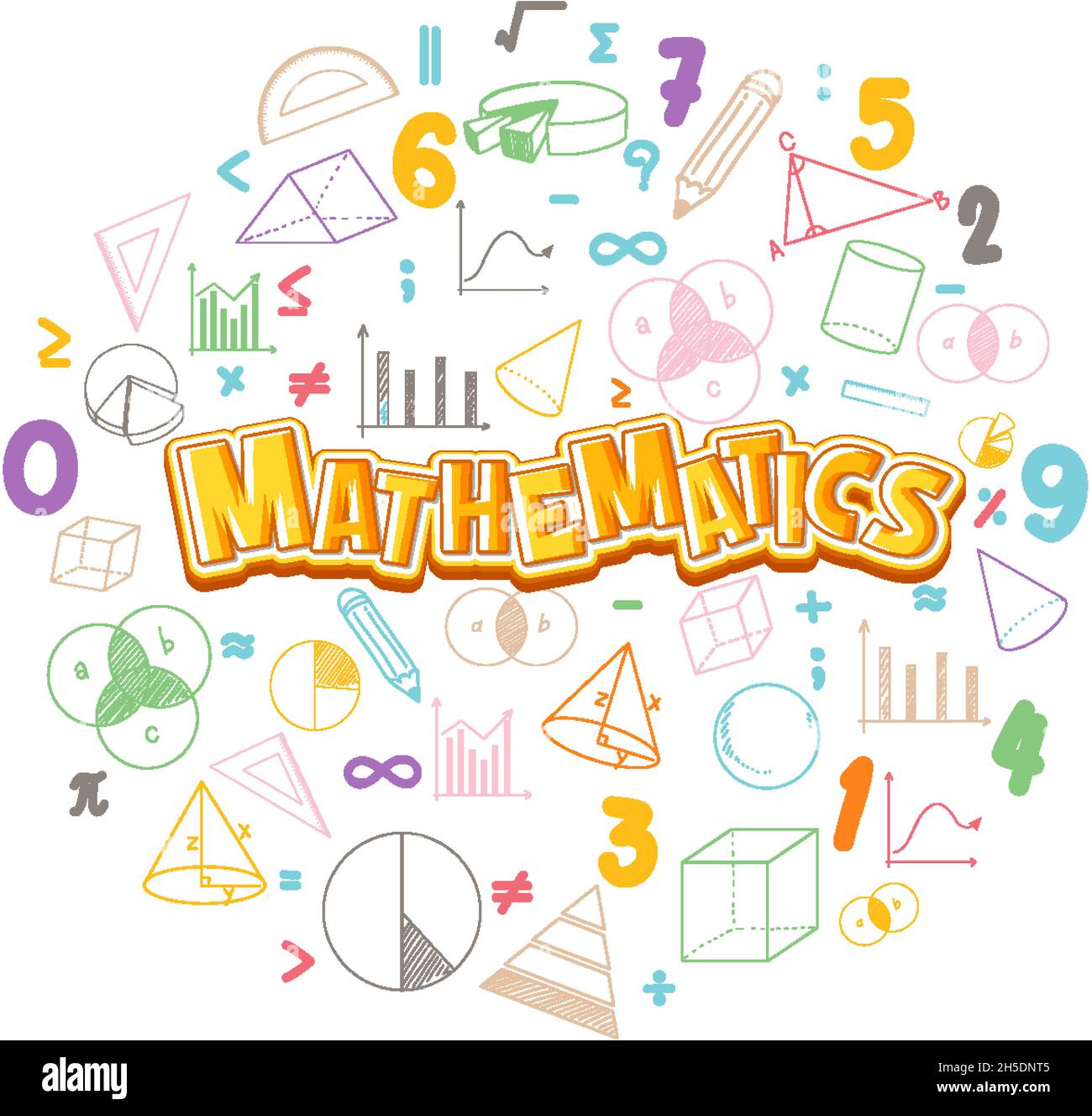 Mathematics font icon with formula illustration Stock Vector Image ...