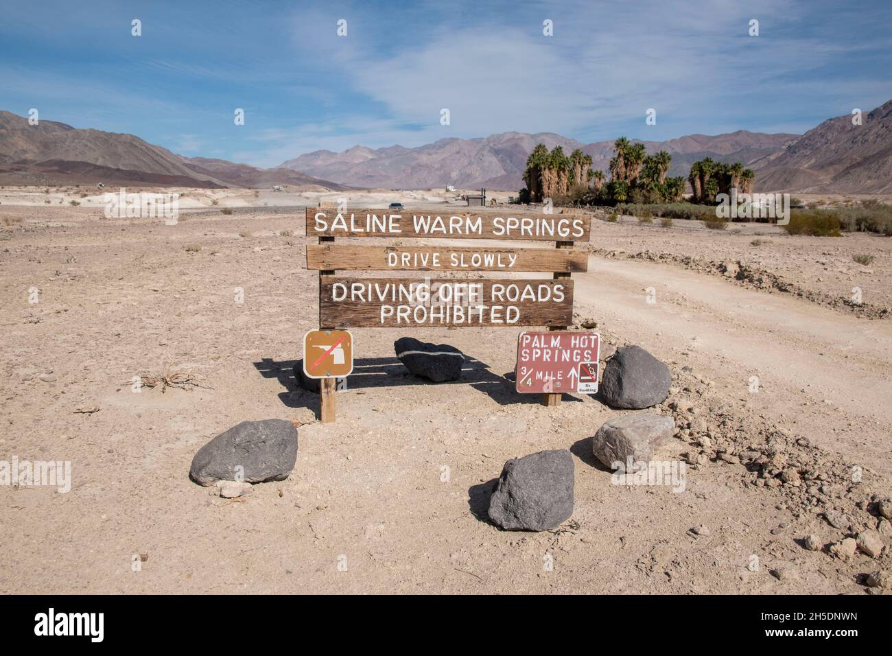 Saline Valley warm springs are surrounded by an oasis and campground ...