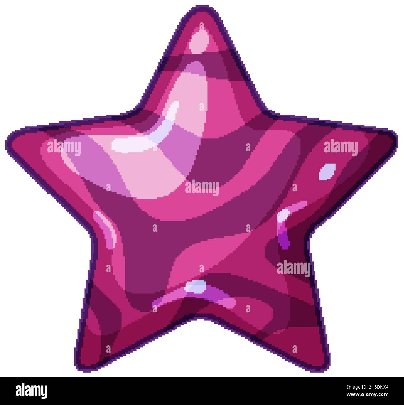 Pink star crystal with sparkle isolated illustration Stock Vector Image ...
