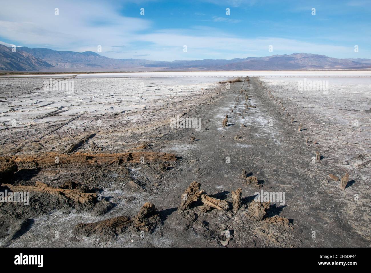 These salt flats in Death Valley National Park's Saline Valley were ...
