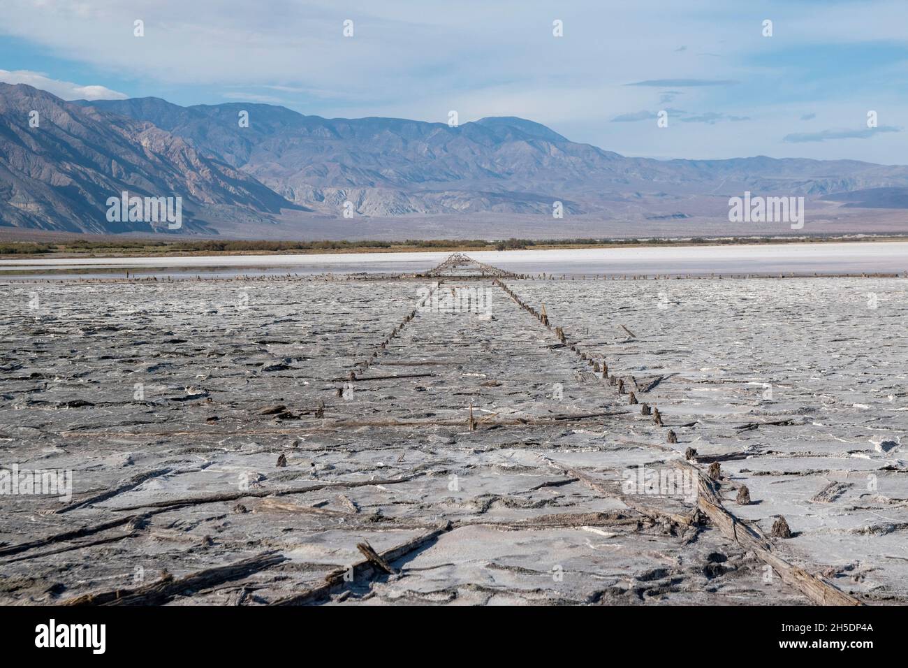 These salt flats in Death Valley National Park's Saline Valley were ...