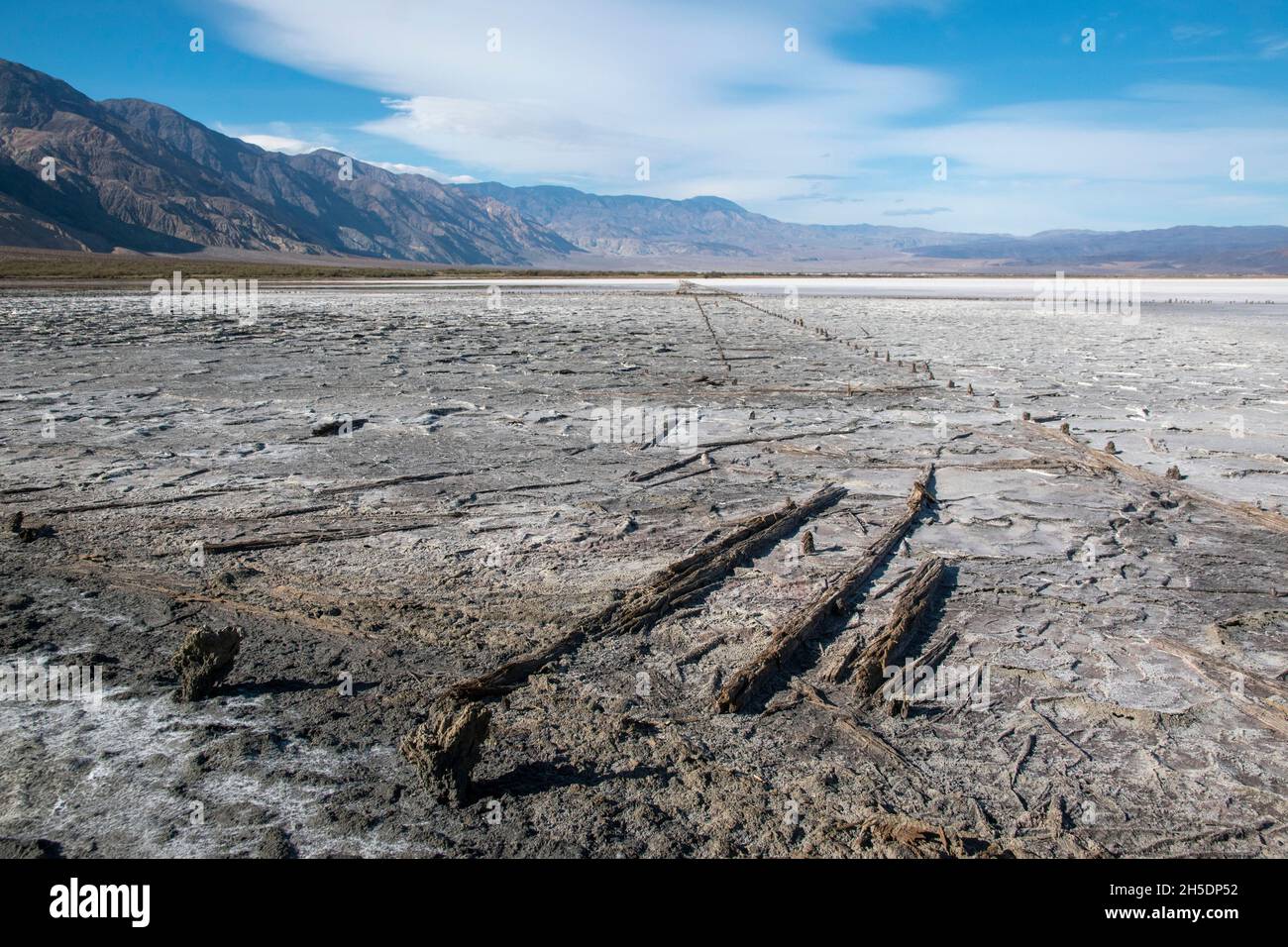 These salt flats in Death Valley National Park's Saline Valley were ...