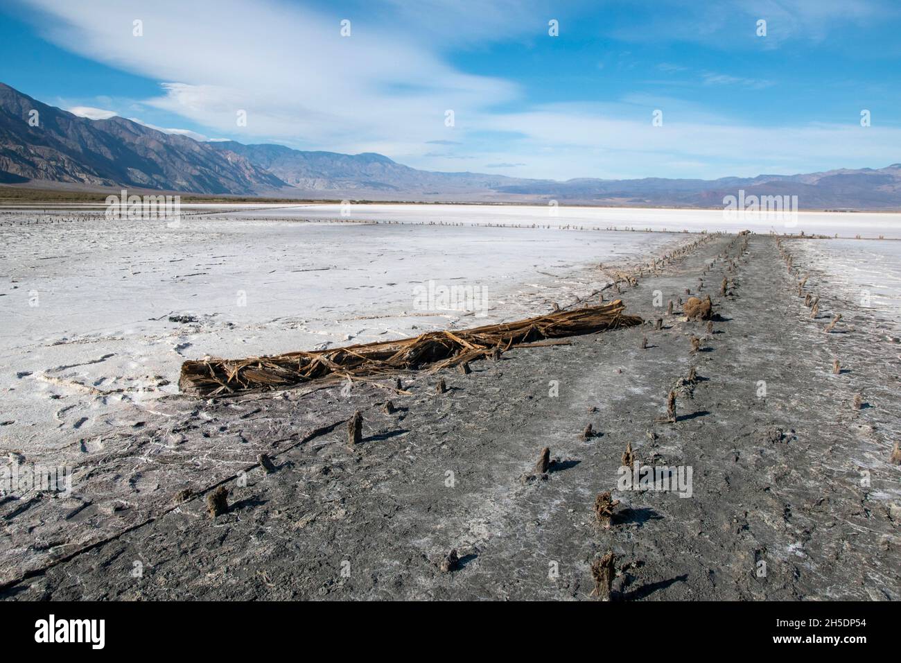 These salt flats in Death Valley National Park's Saline Valley were ...