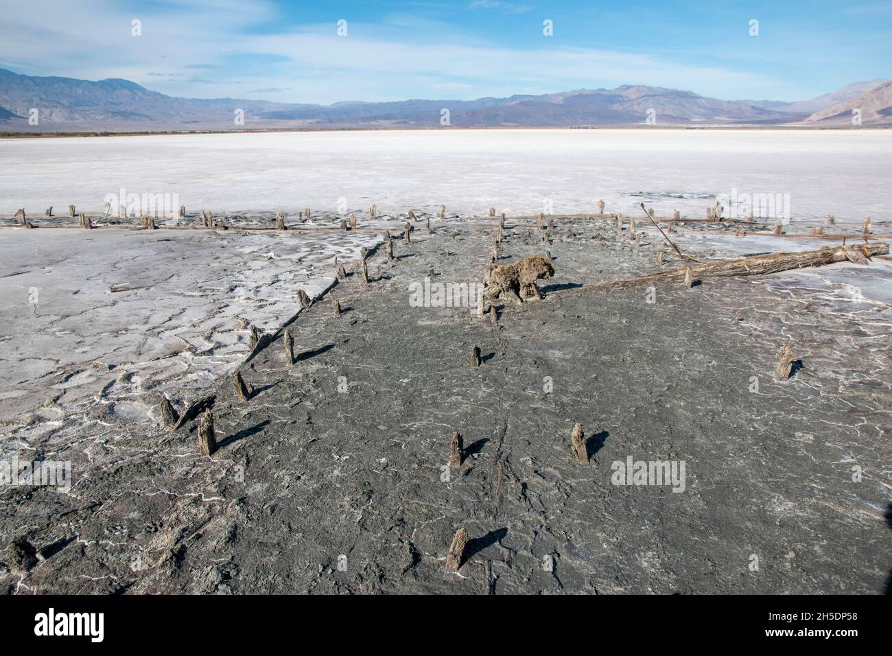 These salt flats in Death Valley National Park's Saline Valley were ...
