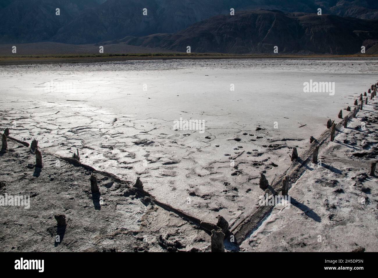 These salt flats in Death Valley National Park's Saline Valley were ...