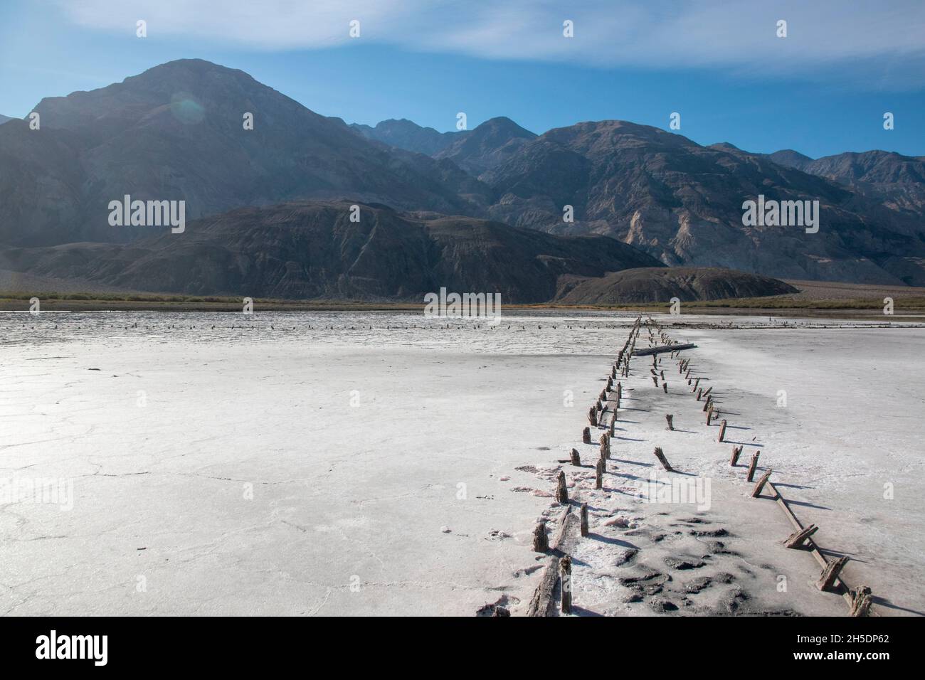 These salt flats in Death Valley National Park's Saline Valley were ...