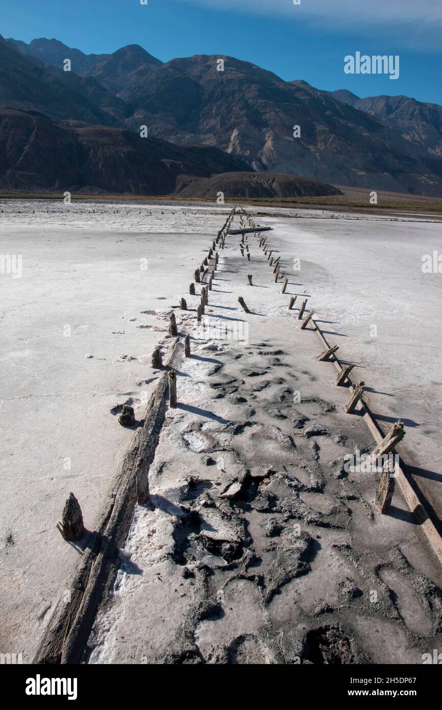 These salt flats in Death Valley National Park's Saline Valley were ...
