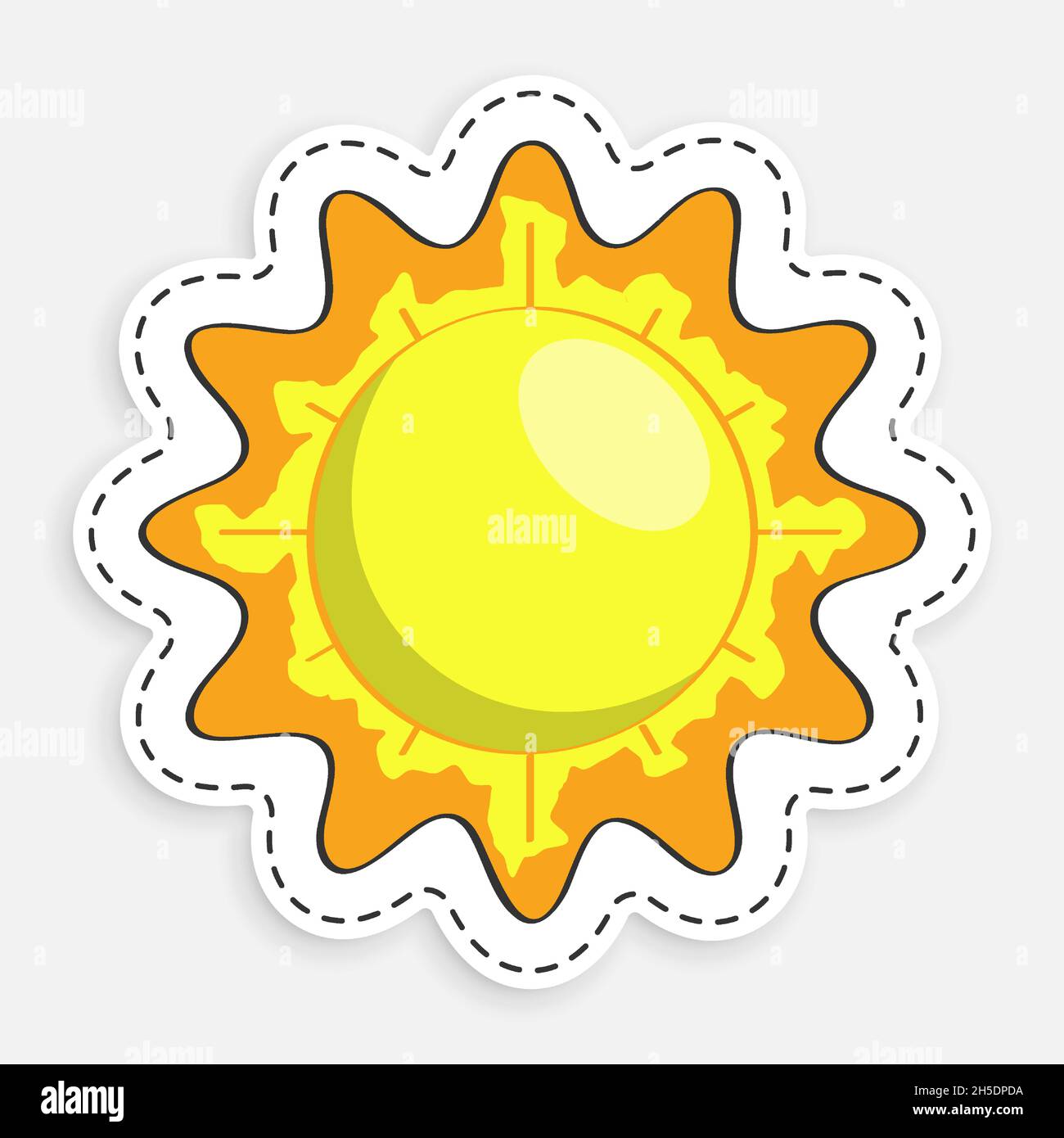 cartoon icon of doodle Sun. Star of planet earth. Astronomy ...