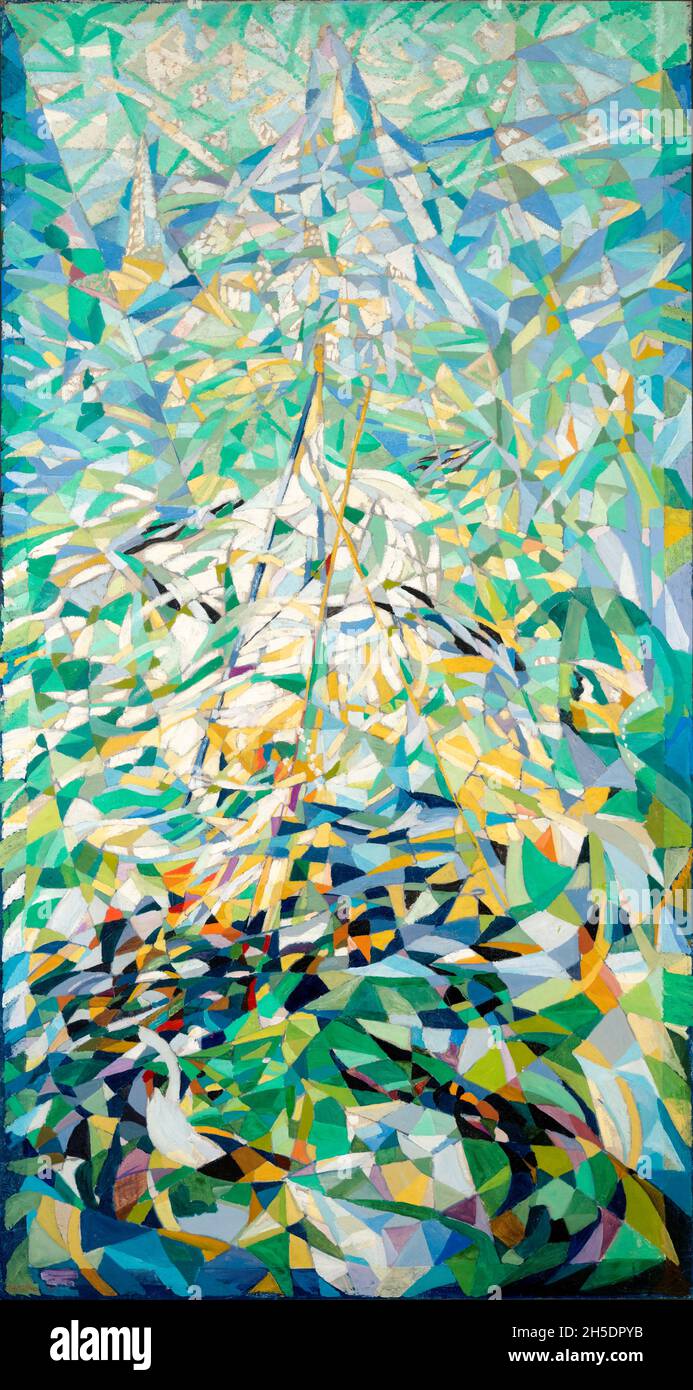 Joseph Stella, Spring, ('The Procession'), abstract painting, 1914-1916 ...