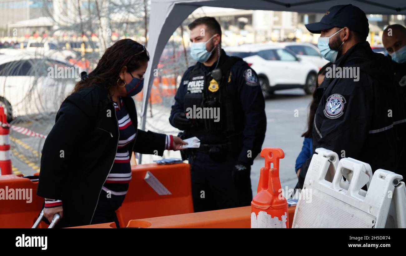 Mexico City, Mexico. 8th Nov, 2021. A woman shows her documents at the ...