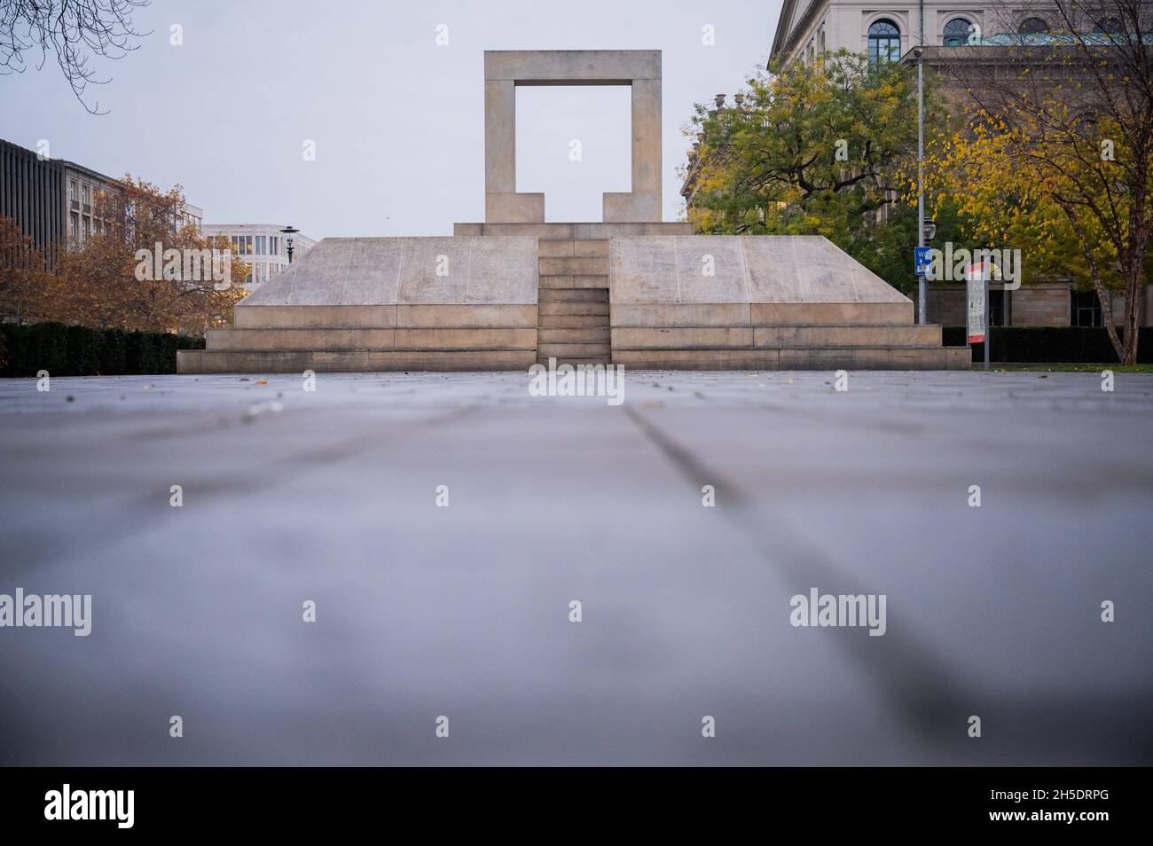 Hanover, Germany. 09th Nov, 2021. The Holocaust Memorial at Opernplatz ...