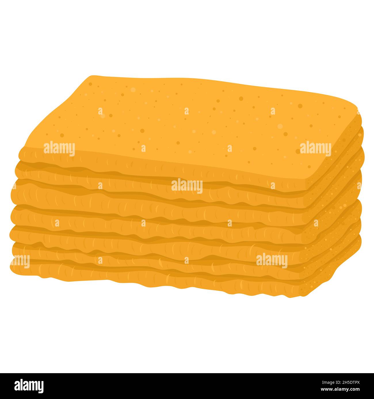 Cartoon illustration with cookie cracker. Vector hand drawn graphic ...