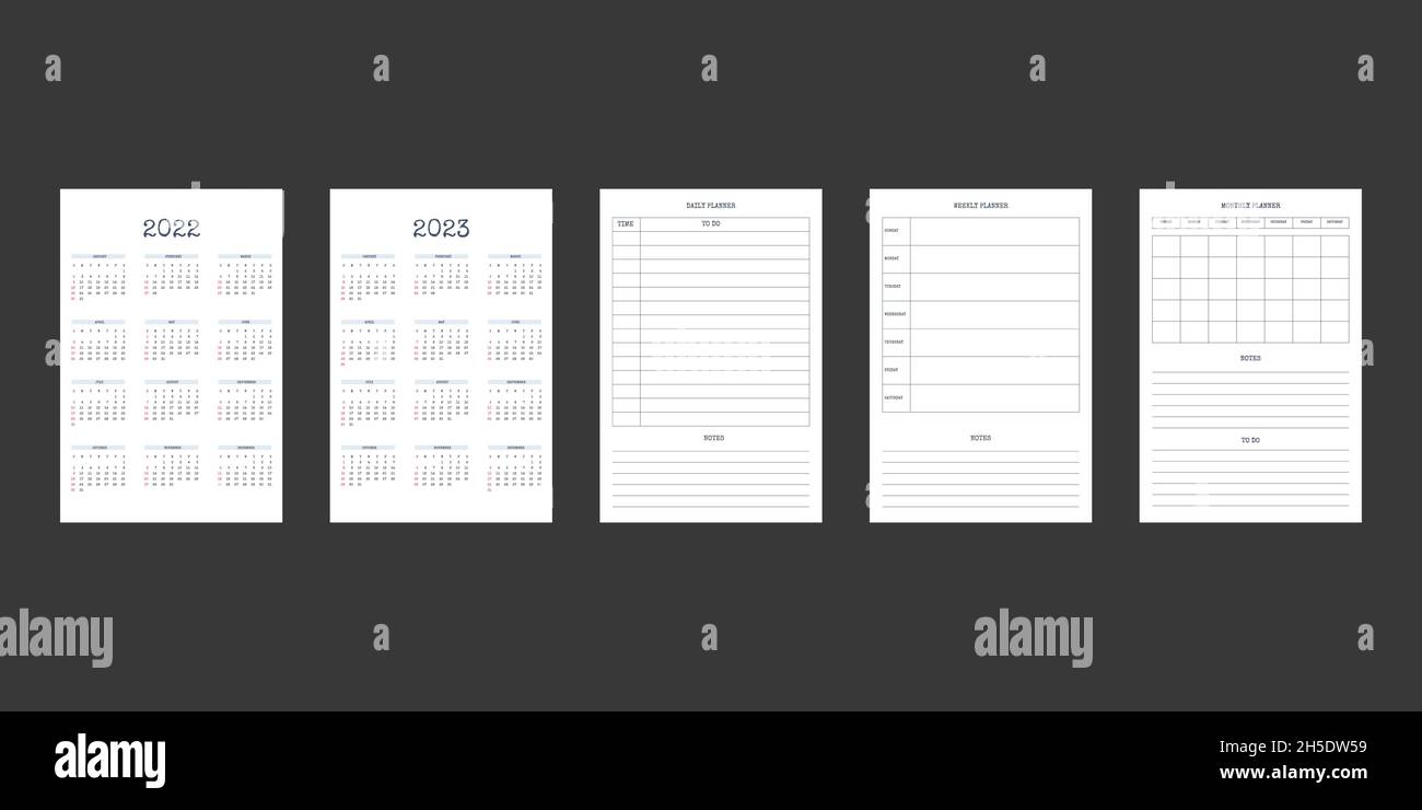 2022 2023 calendar and daily weekly monthly personal planner diary ...