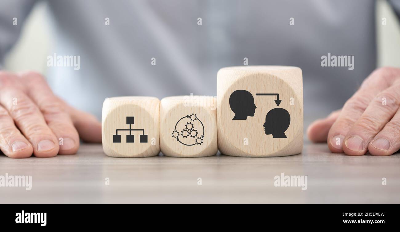 Wooden blocks with symbol of coaching concept Stock Photo - Alamy