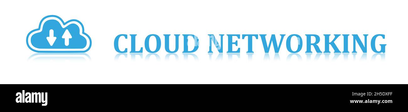 Illustration of a cloud networking concept Stock Photo - Alamy