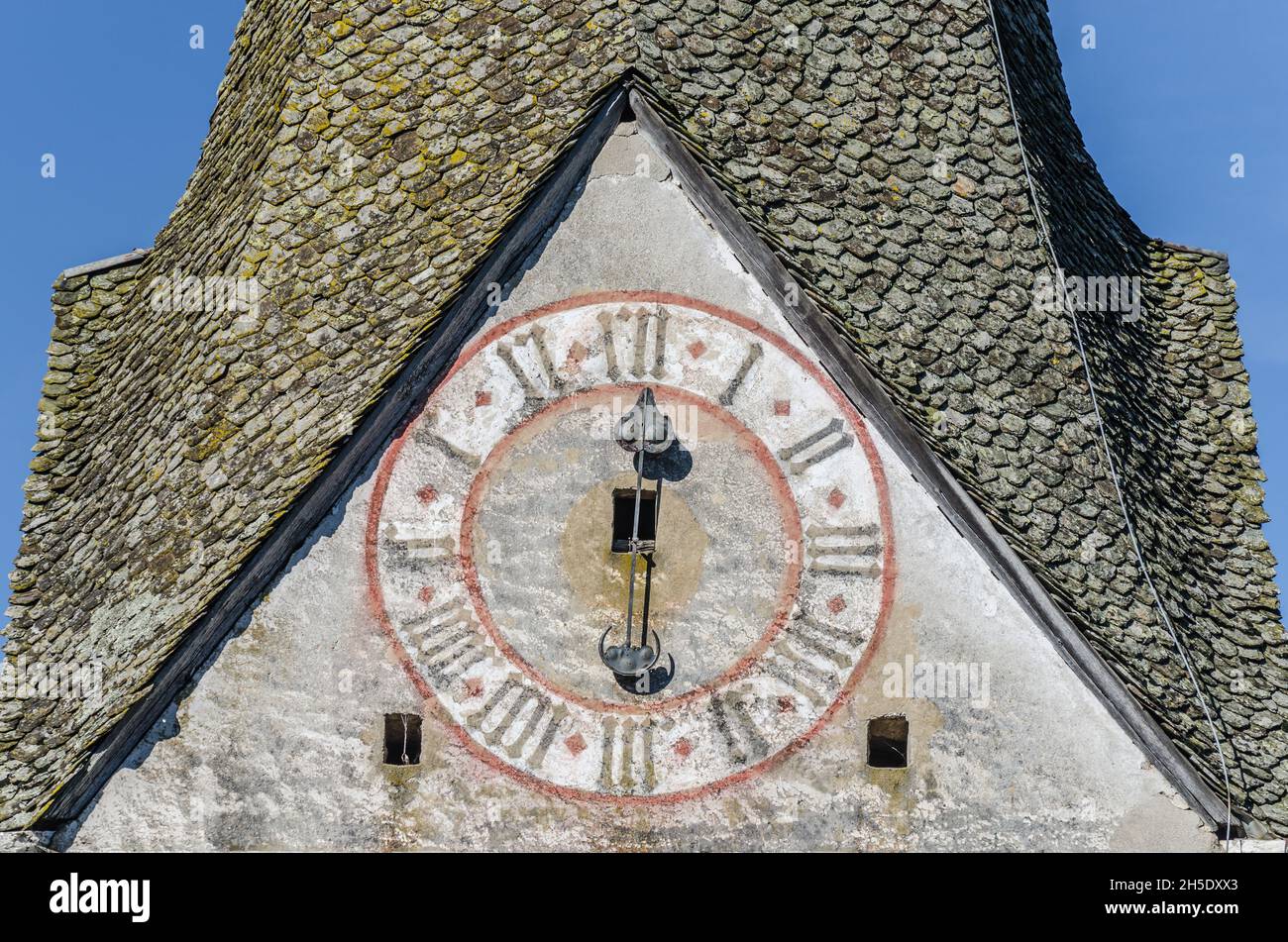 old church clock detail view Stock Photo - Alamy