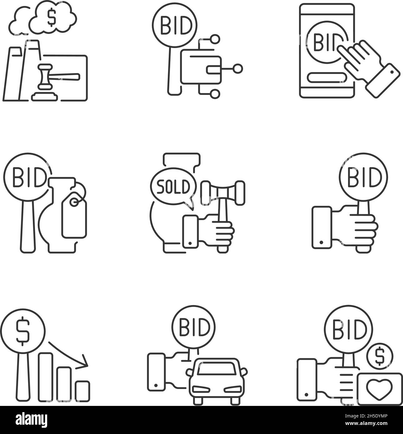 Charity auctions Stock Vector Images - Alamy