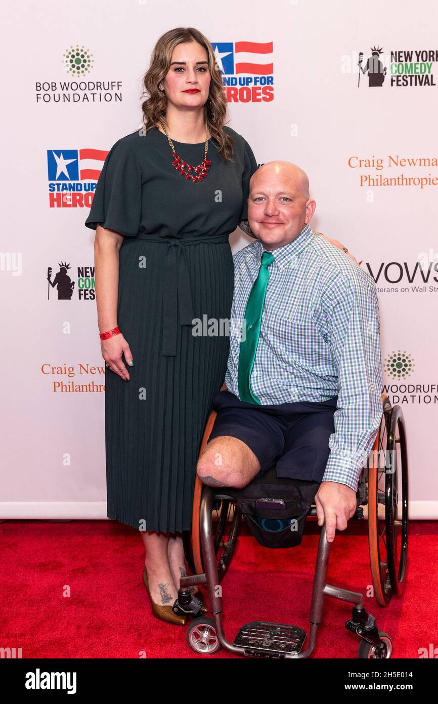New York, USA. 08th Nov, 2021. Alyssa Lang and Brad Lang attend the ...