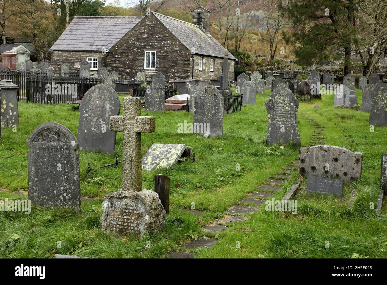 The 15th or 16th century St Julitta's Church, Capel Curig ...