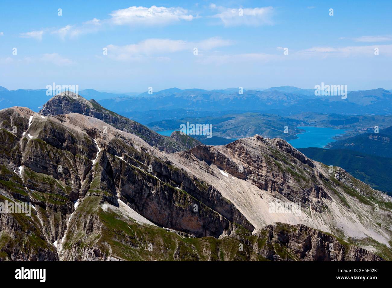 Gran Sasso National Park, View of Lake Campotosto, Teramo; Abruzzo ...