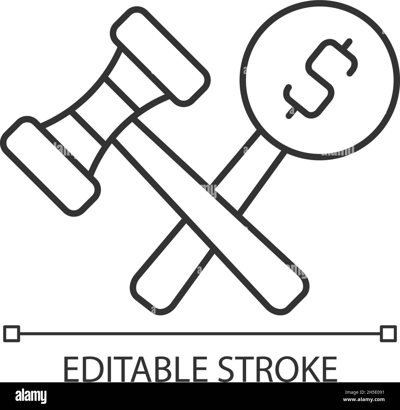 Auction linear icon Stock Vector Image & Art - Alamy