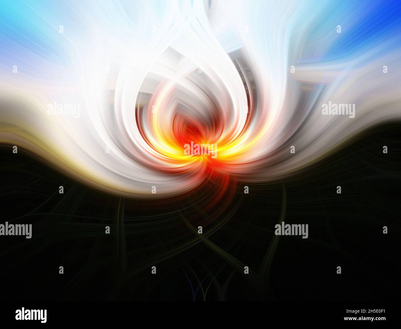 abstract twisted light fibers effect with fractal burst background ...