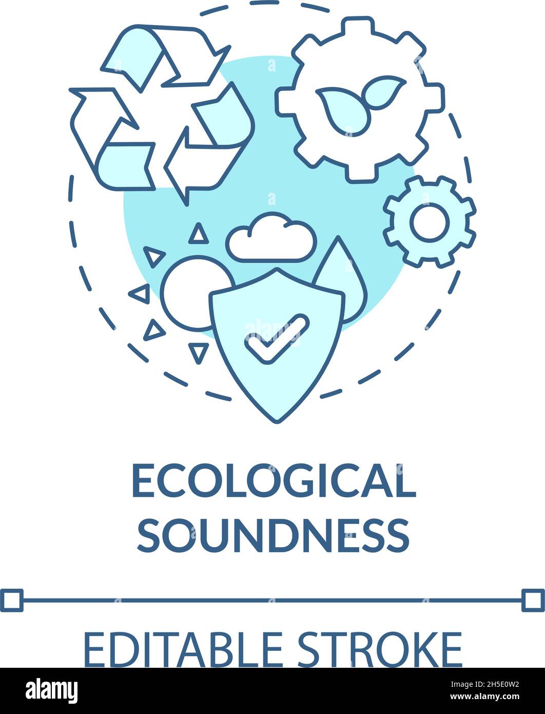 Ecological soundness blue concept icon Stock Vector Image & Art - Alamy
