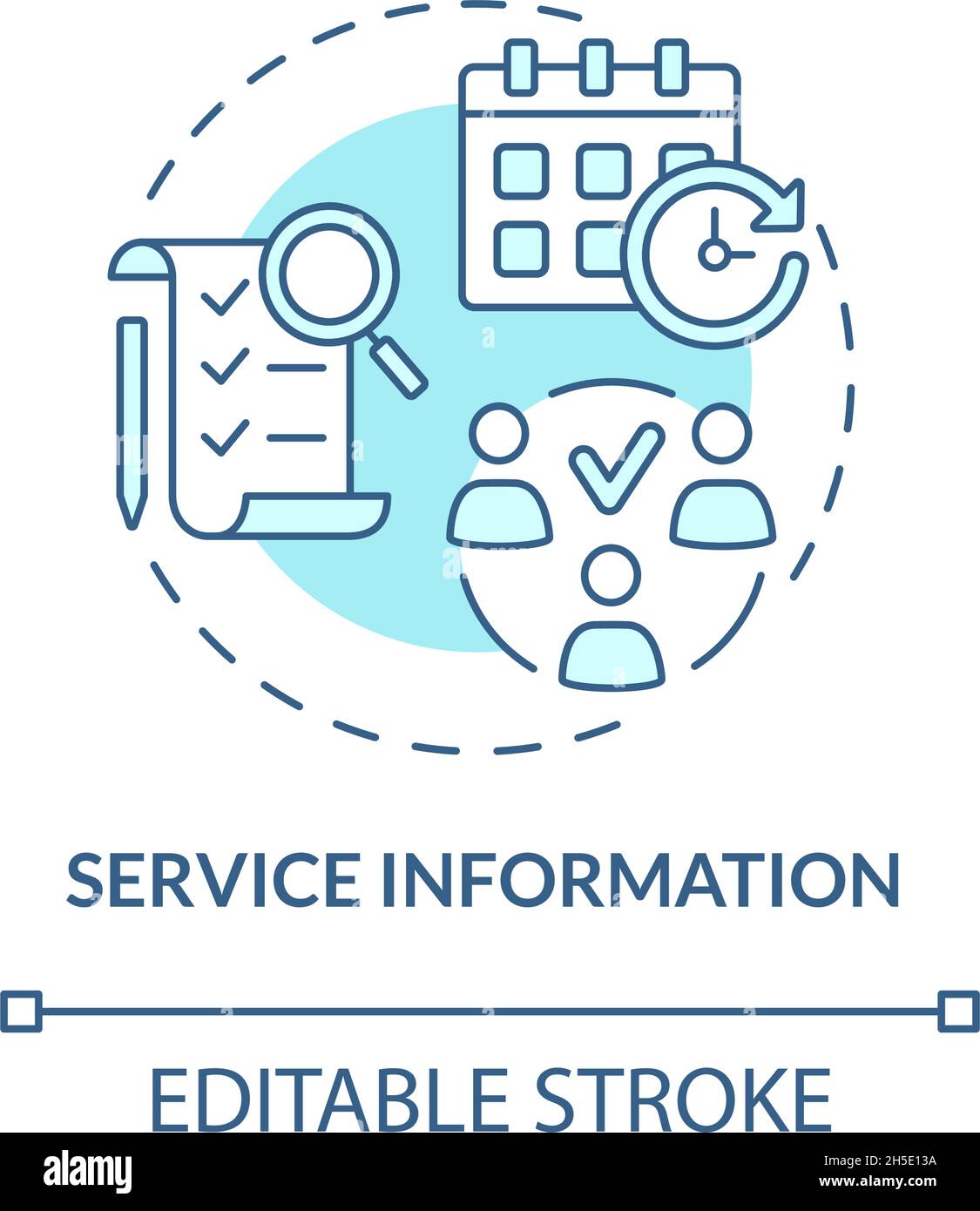 Service information blue concept icon Stock Vector Image & Art - Alamy