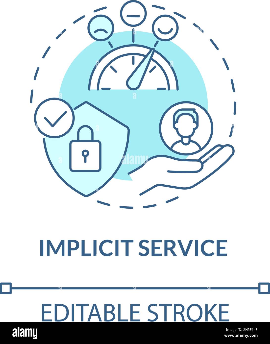 Implicit service blue concept icon Stock Vector Image & Art - Alamy