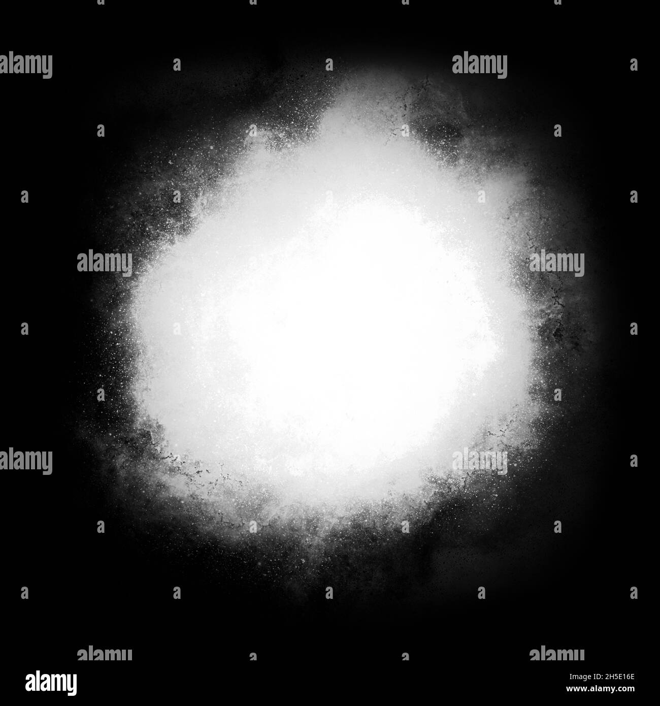 Black and white texture, abstract paint stains spray nebula cosmic ...