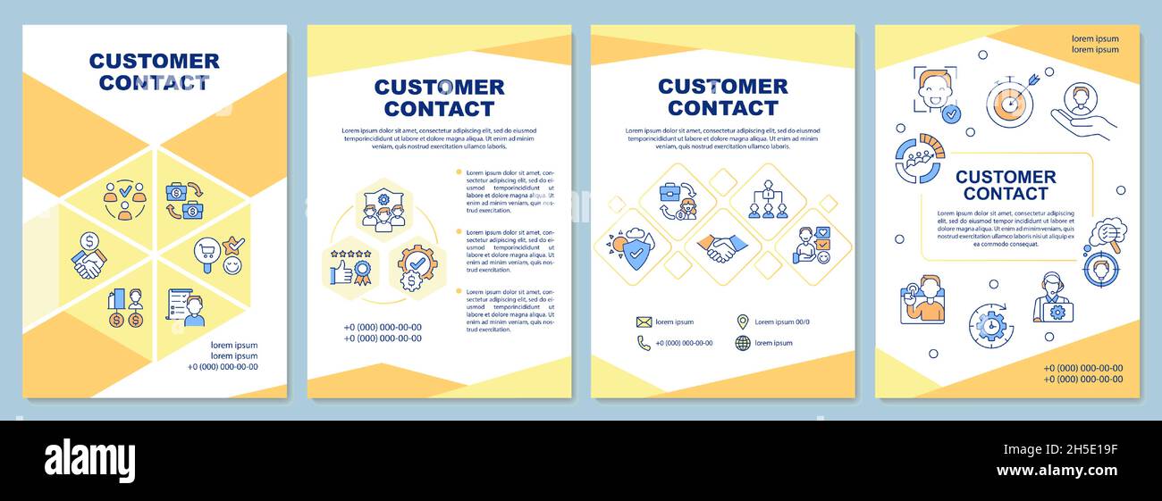 Customer service brochure template Stock Vector Image & Art - Alamy