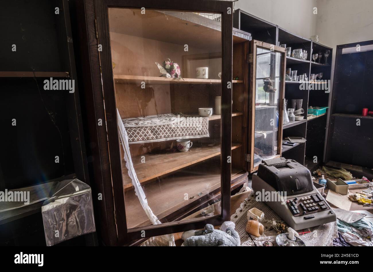 shelf and many items in old department store Stock Photo - Alamy