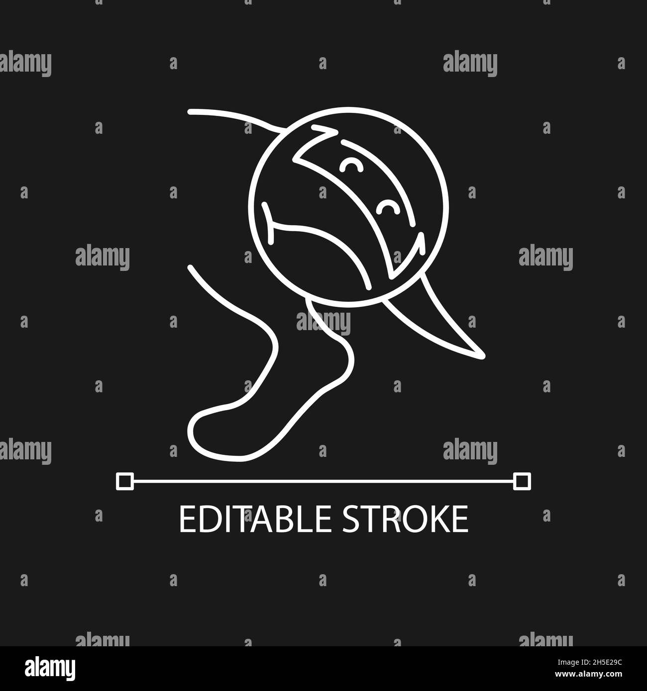 Ringworm white linear icon for dark theme Stock Vector Image & Art - Alamy