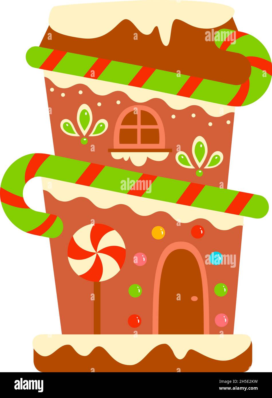 Christmas Cartoons Clip Art Gingerbread House Clipart Vector