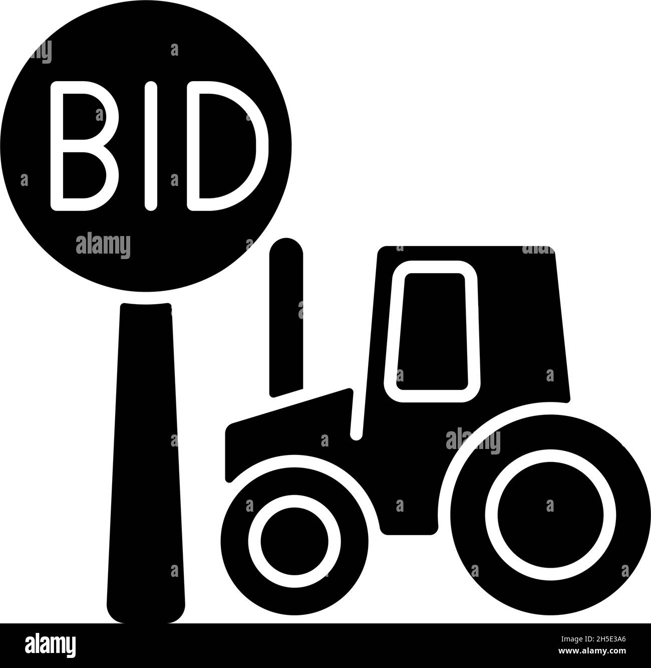 Farm auction black glyph icon Stock Vector Image & Art - Alamy